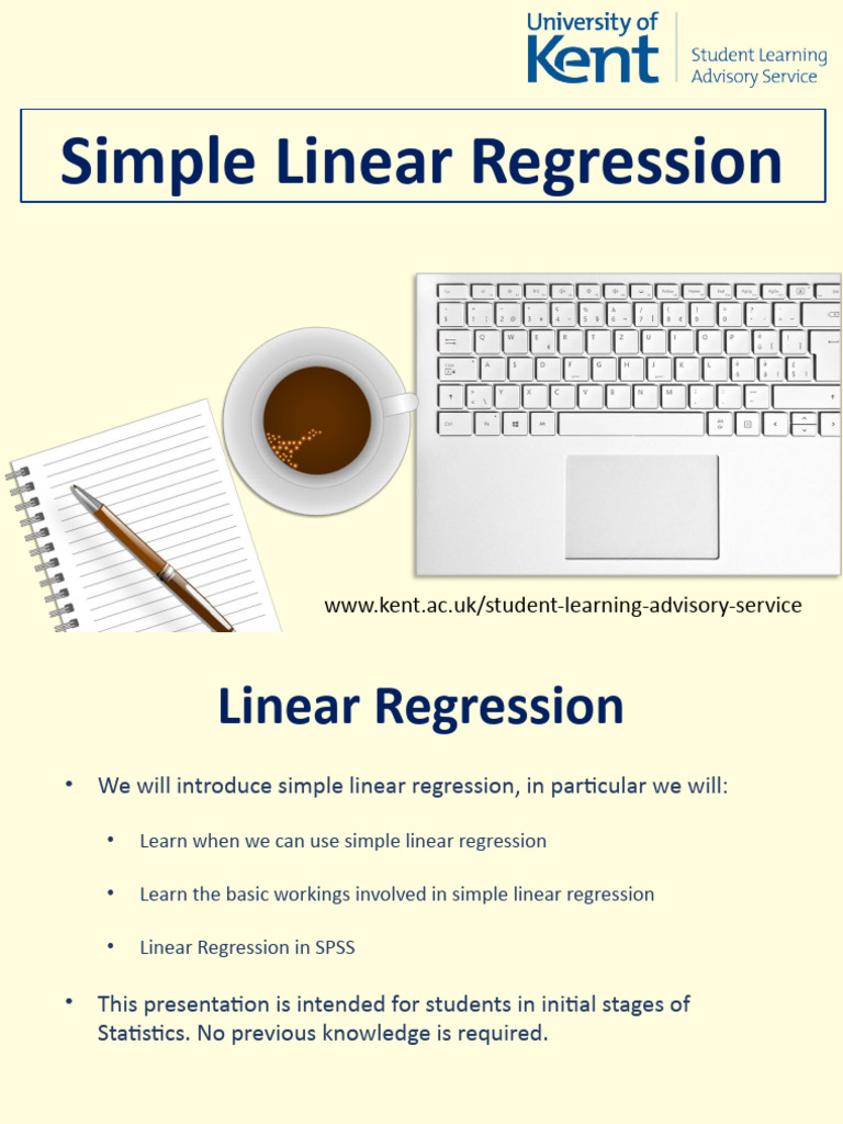 Simple Linear Regression Guide | PDF | Regression Analysis | Linear Regression