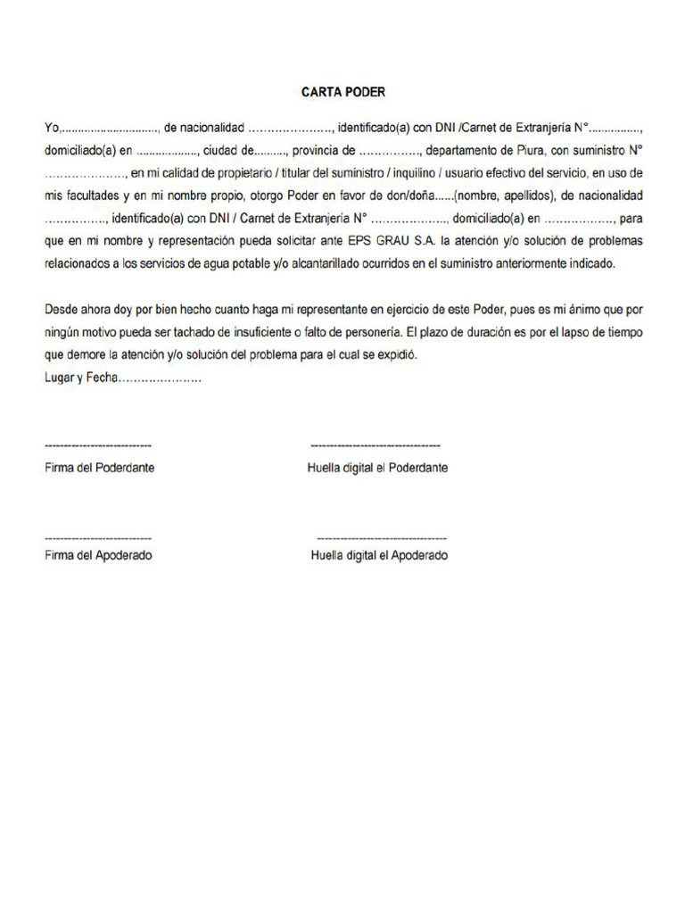 Carta Poder | PDF