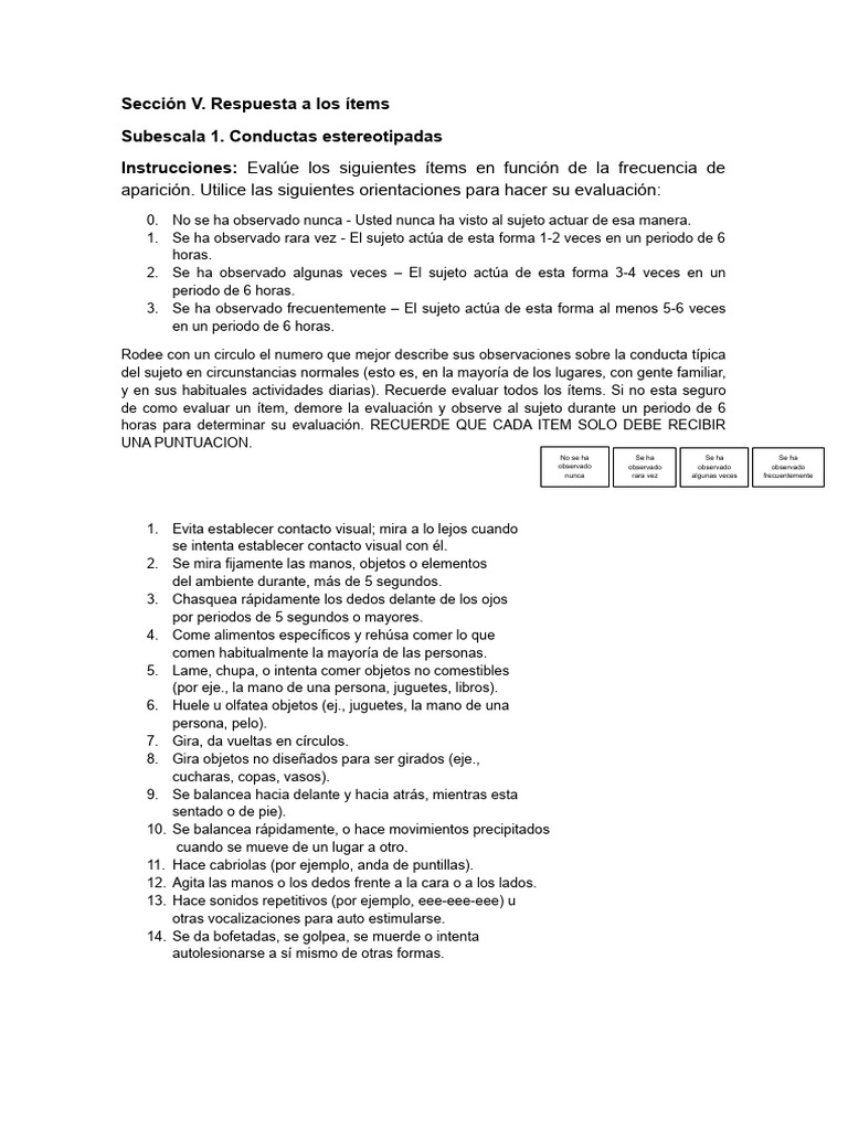 Evaluación de Conductas GARS-2 | PDF | Espectro autista | Comportamiento