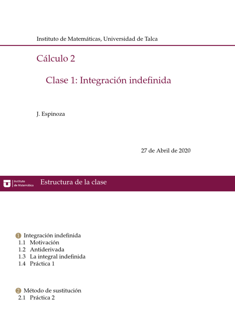 Clase 1 C2 | PDF | Integral | Análisis