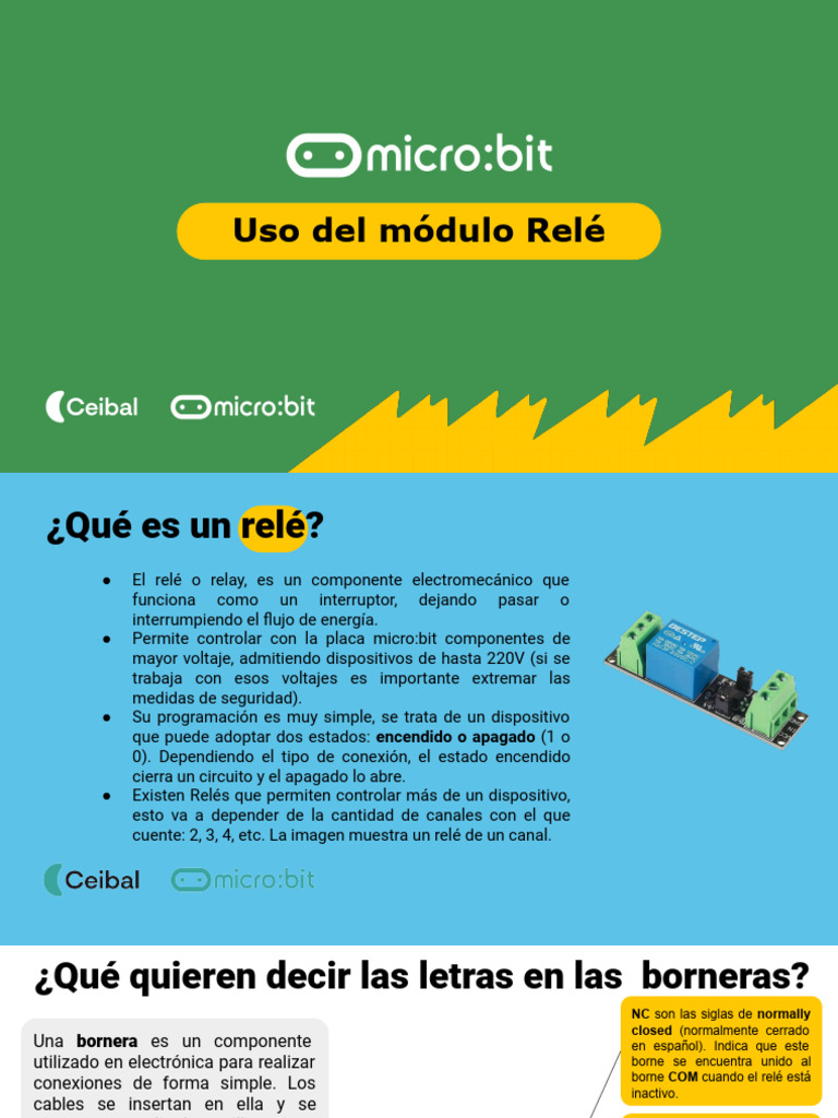 Presentación - MicroBit y Relé | PDF | Relé | Electricidad