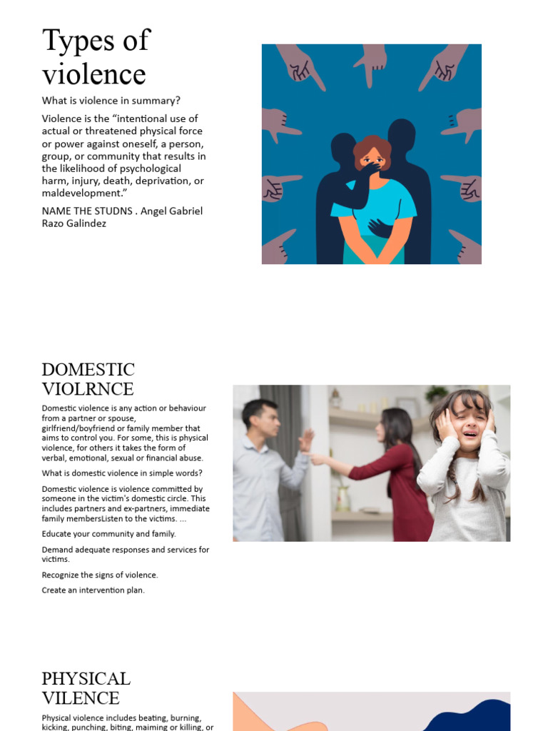 Types of Violence | PDF | Violence | Bullying