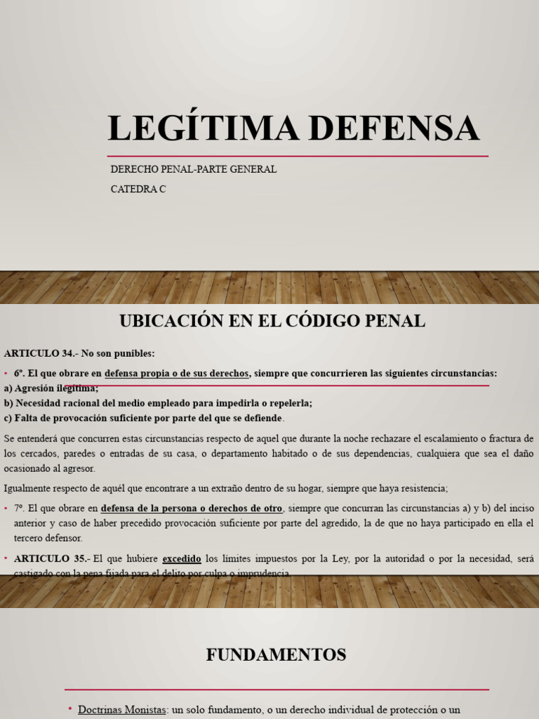 Legitima Defensa | PDF | Justicia | Crimen y violencia