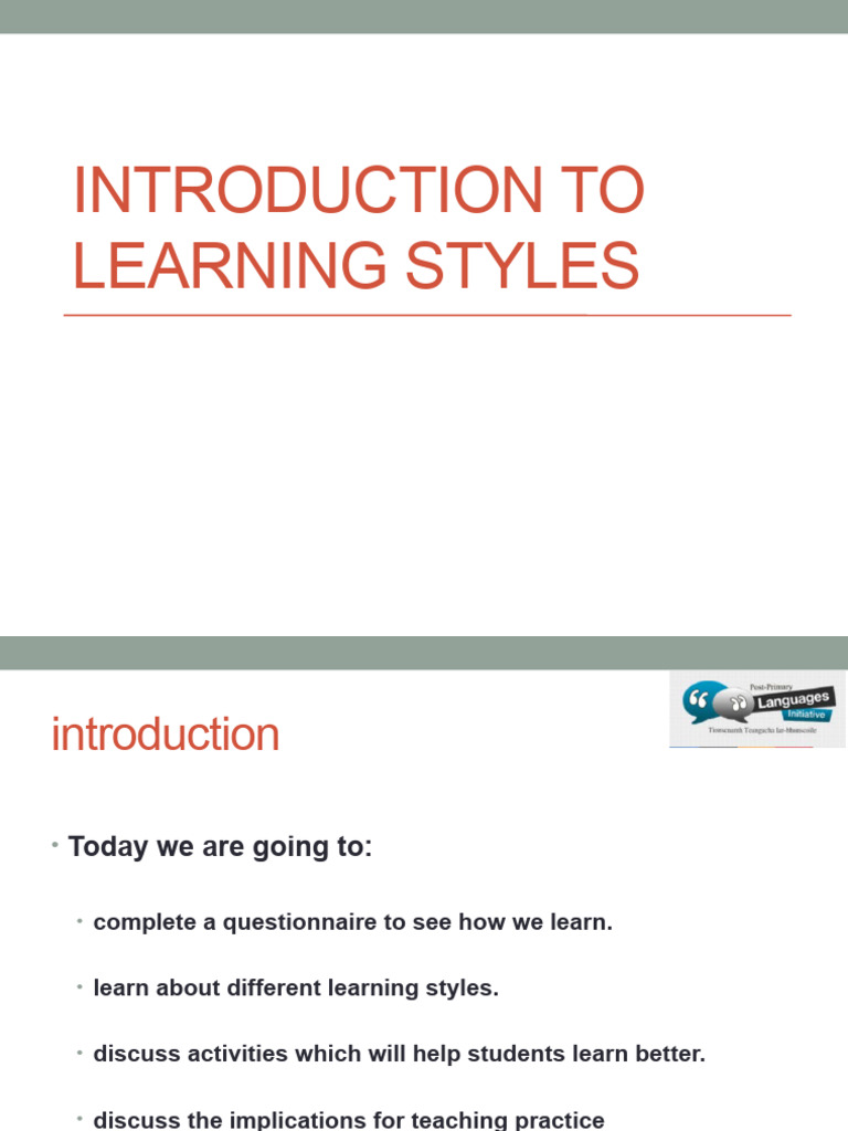 Learning styles | PDF | Learning Styles | Learning