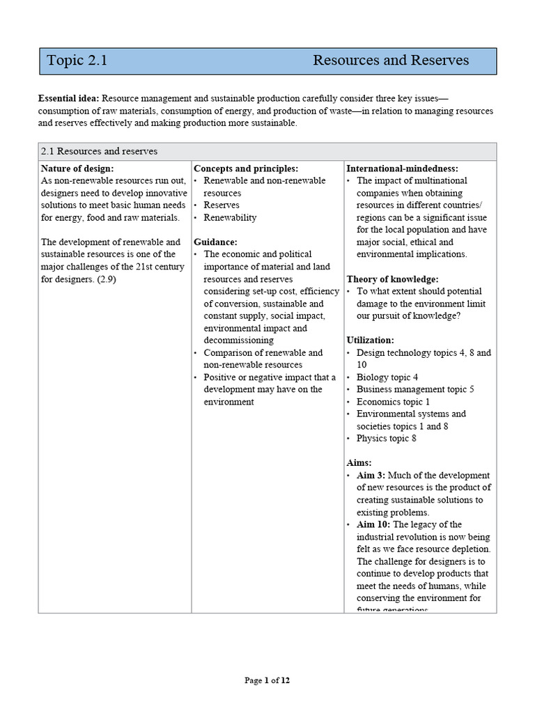 2.1 Resources and Reserves | PDF | Nuclear Power | Fossil Fuel Power Station