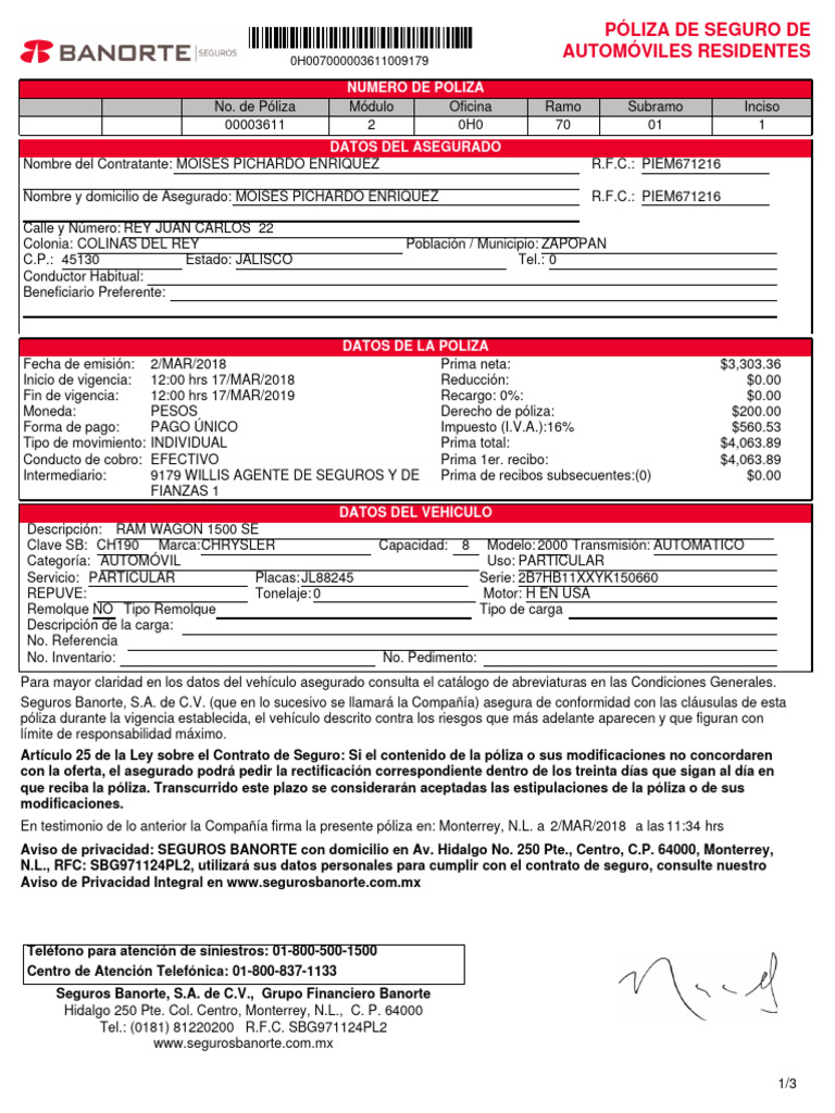 Poliza Seguros Banorte 2 | PDF | Póliza de seguros | Seguro