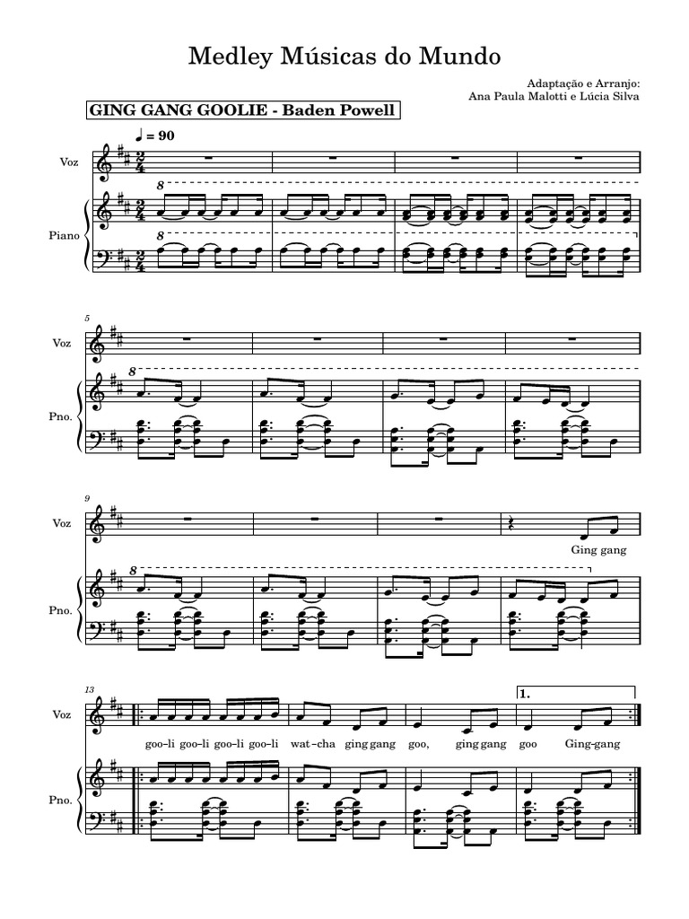 Músicas Do Mundo - Piano e Voz | PDF