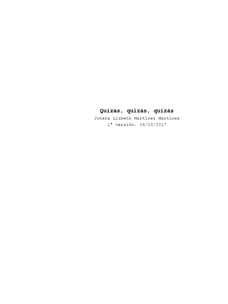 "Quizás: Reflexiones de un periodista" | PDF