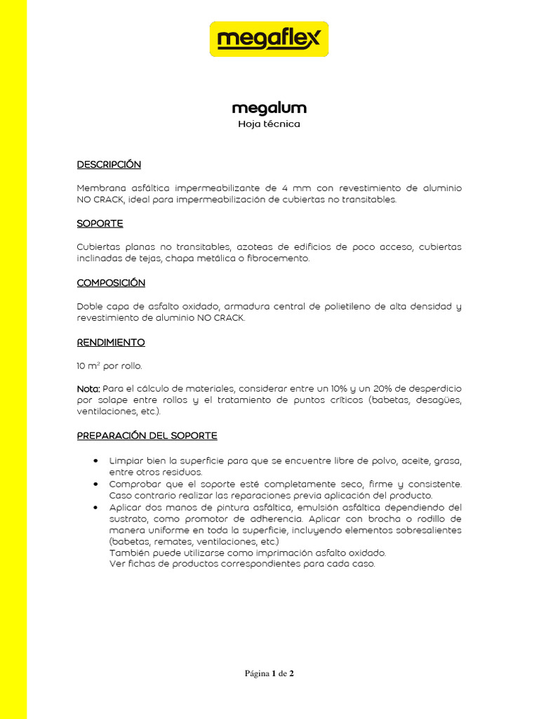 Megalum | PDF | Revestimiento | Aluminio