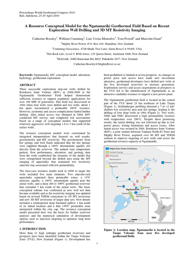 Boseley Et Al., 2010 a Resource Conceptual Model for the Ngat ...