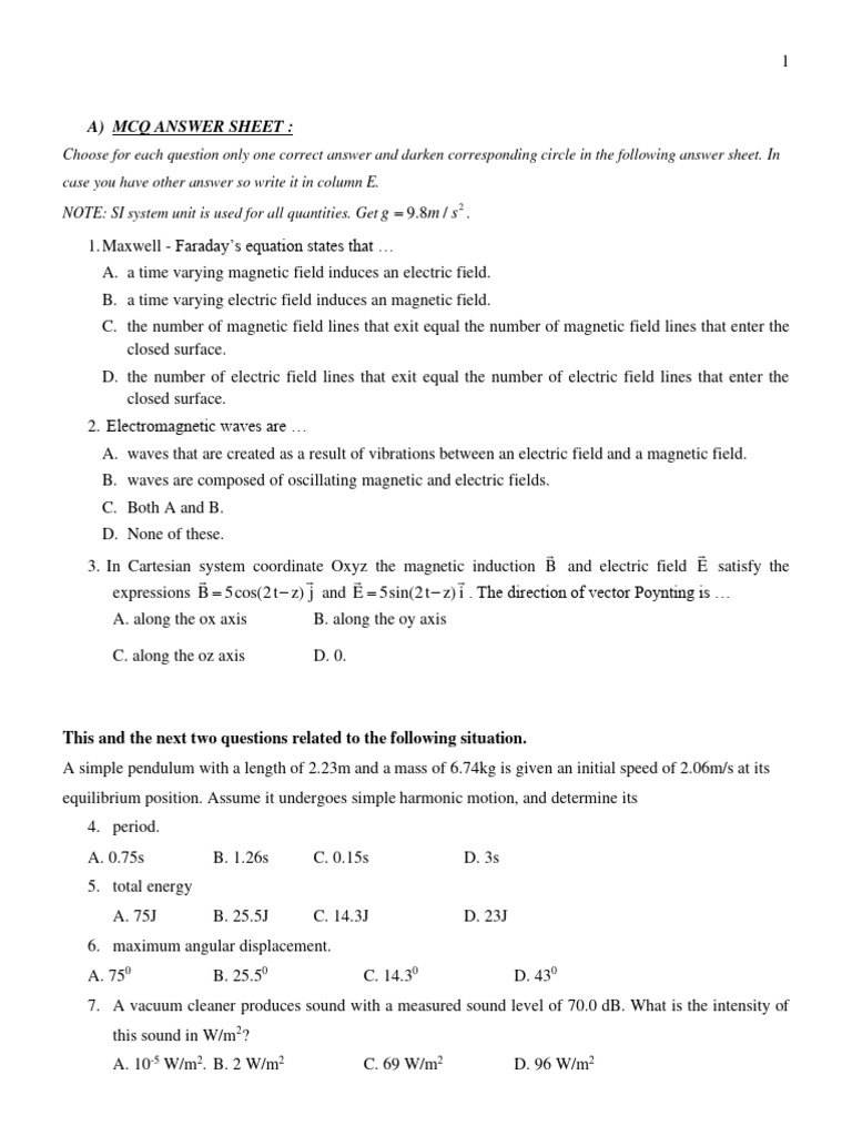 Midterm Exam 4 | PDF | Diffraction | Electromagnetic Induction