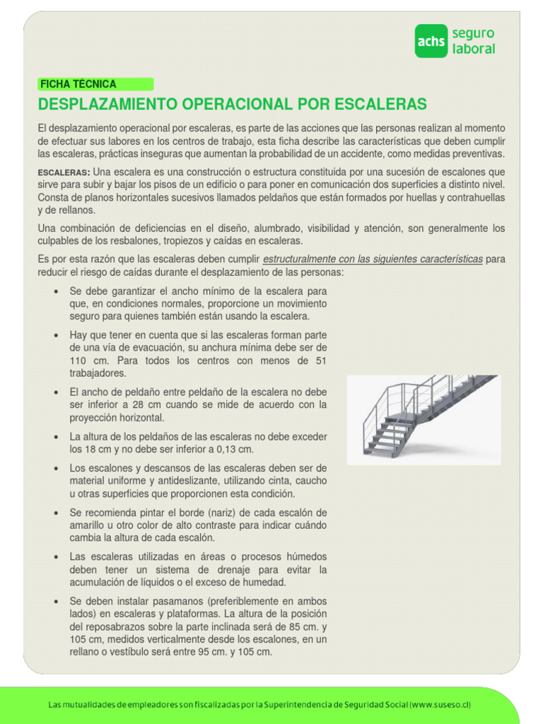Ficha Técnica Desplazamiento Por Escalas | PDF | Escalera