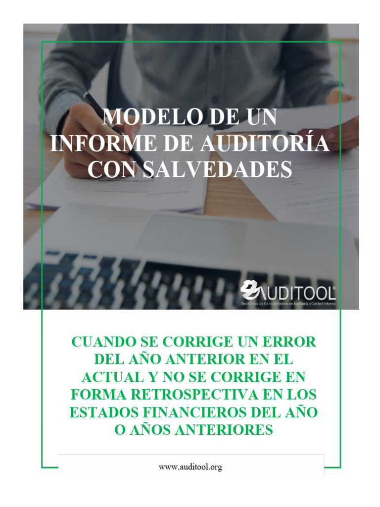 Informe Con Salvedades Cuando Se Corrige Un Error Del Año Anterior en ...
