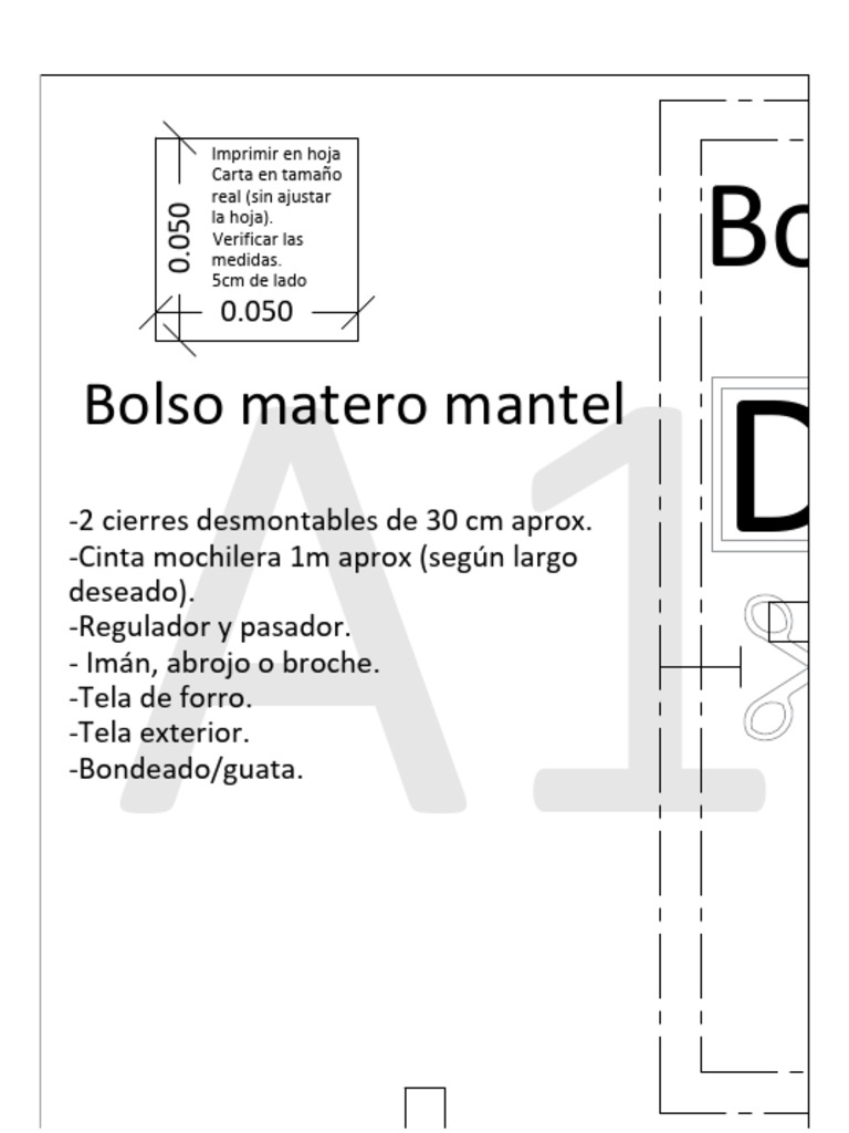 2 Moldes Bolso Matero Mantel | PDF