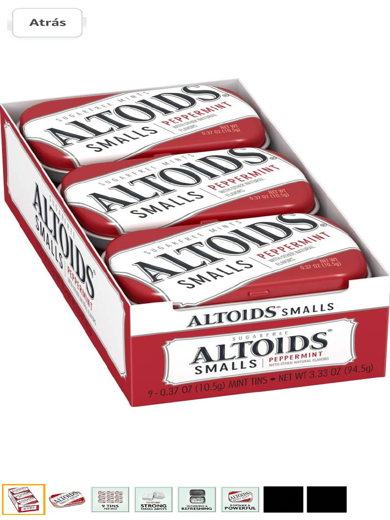 ALTOIDS Smalls Peppermint Breath Mints, 0.37-Ounc | PDF | Candy | Sugar Confectionery