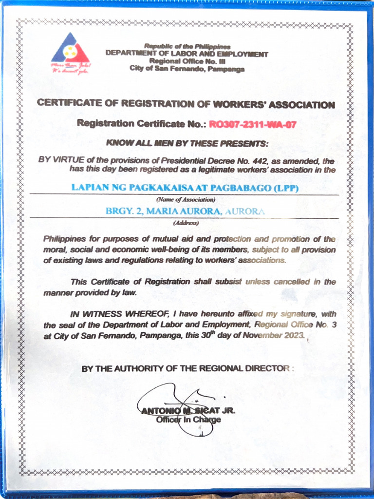 Certificate RWA | PDF