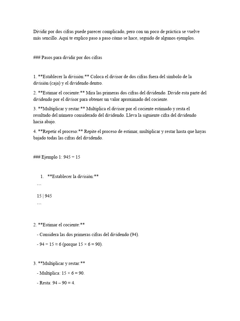 Documento | PDF | División (Matemáticas) | Aritmética