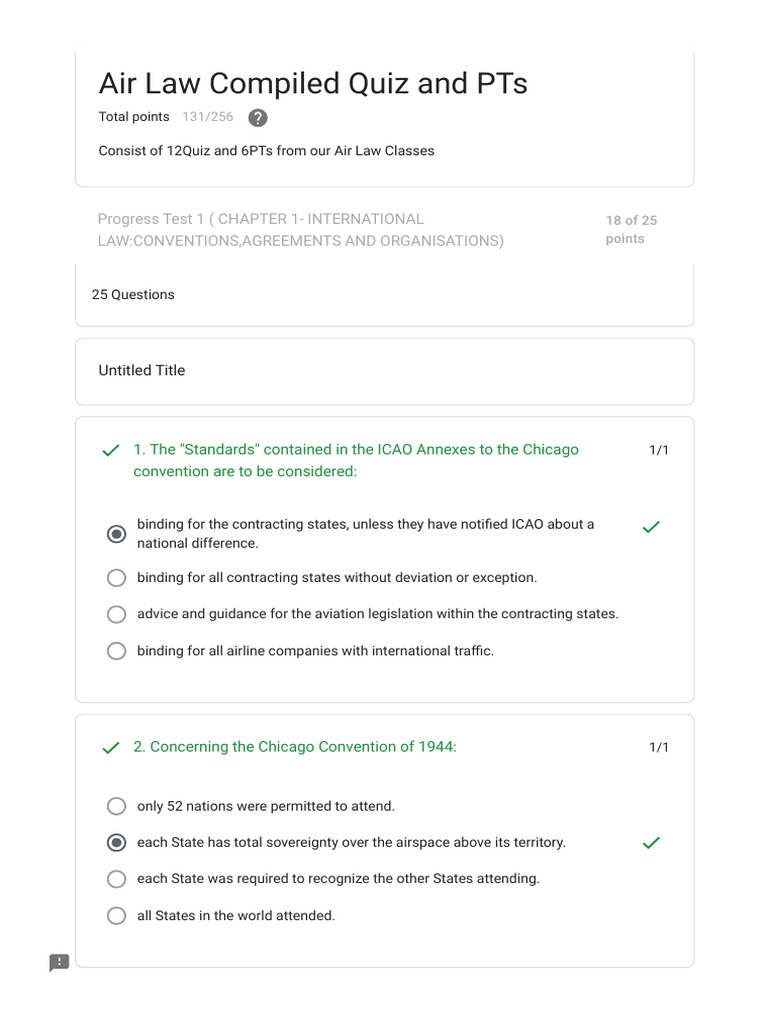 Air Law Compiled Quiz and PTs Answered | PDF | Instrument Flight Rules ...