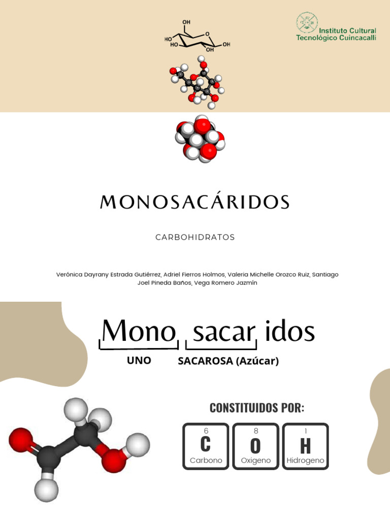 Monosacaridos | PDF | Carbohidratos | Química de carbohidratos