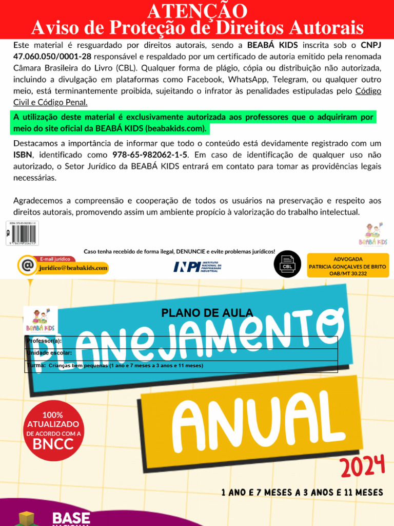 Plano Anual Criancas Bem Pequenas | PDF | Empatia | Aprendizado