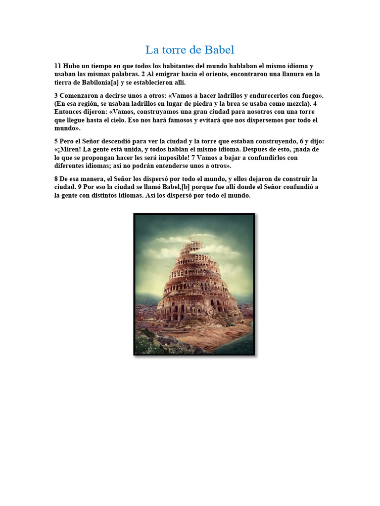 La torre de Babel | PDF