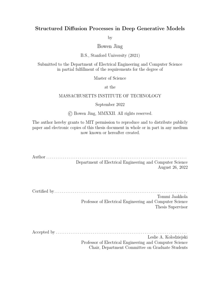 Thesis 2022 Structured Difuson Prodess in Deep Generative Models Jing-bjing-SM-EECS-2022-Thesis ...