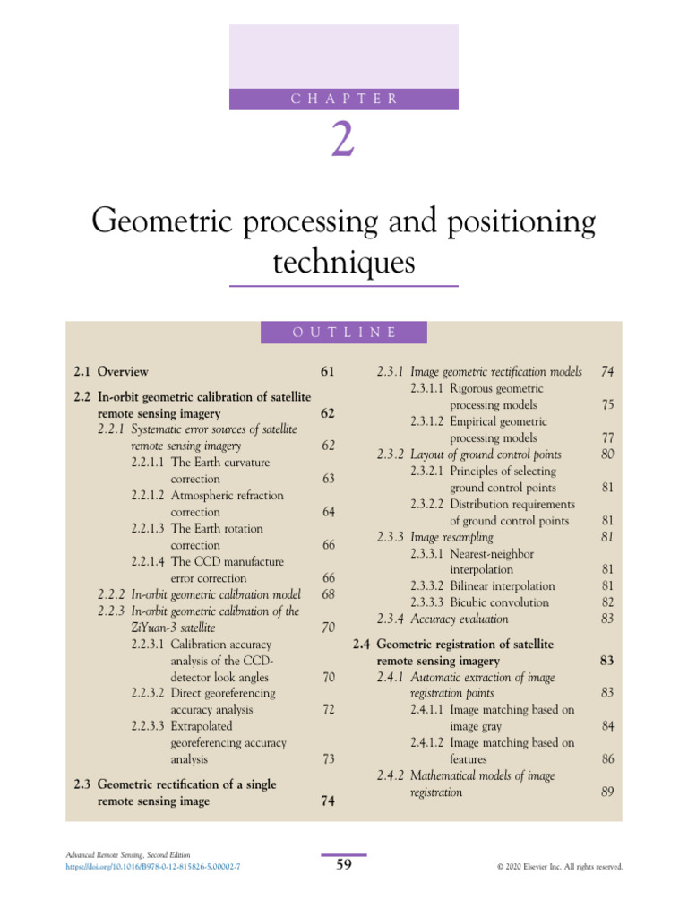 Geometric Processing and Positioning Techniques | PDF | Charge Coupled Device | Remote Sensing
