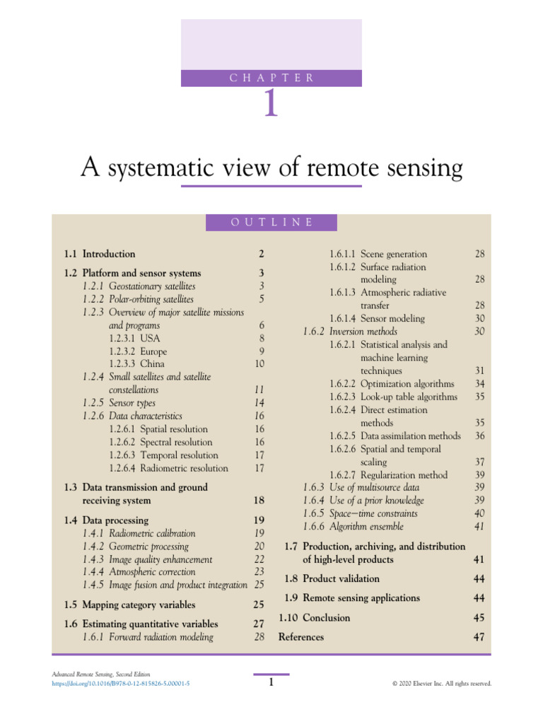 A Systematic View of Remote Sensing | PDF | Satellite | Remote Sensing