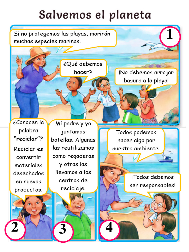 F Leemos Una Historieta Salvemos El Planeta Pdf Residuos Reciclaje