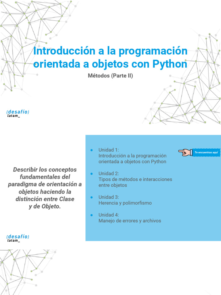 Presentación - Métodos (Parte II) | PDF | Objeto (informática) | Programación orientada a objetos
