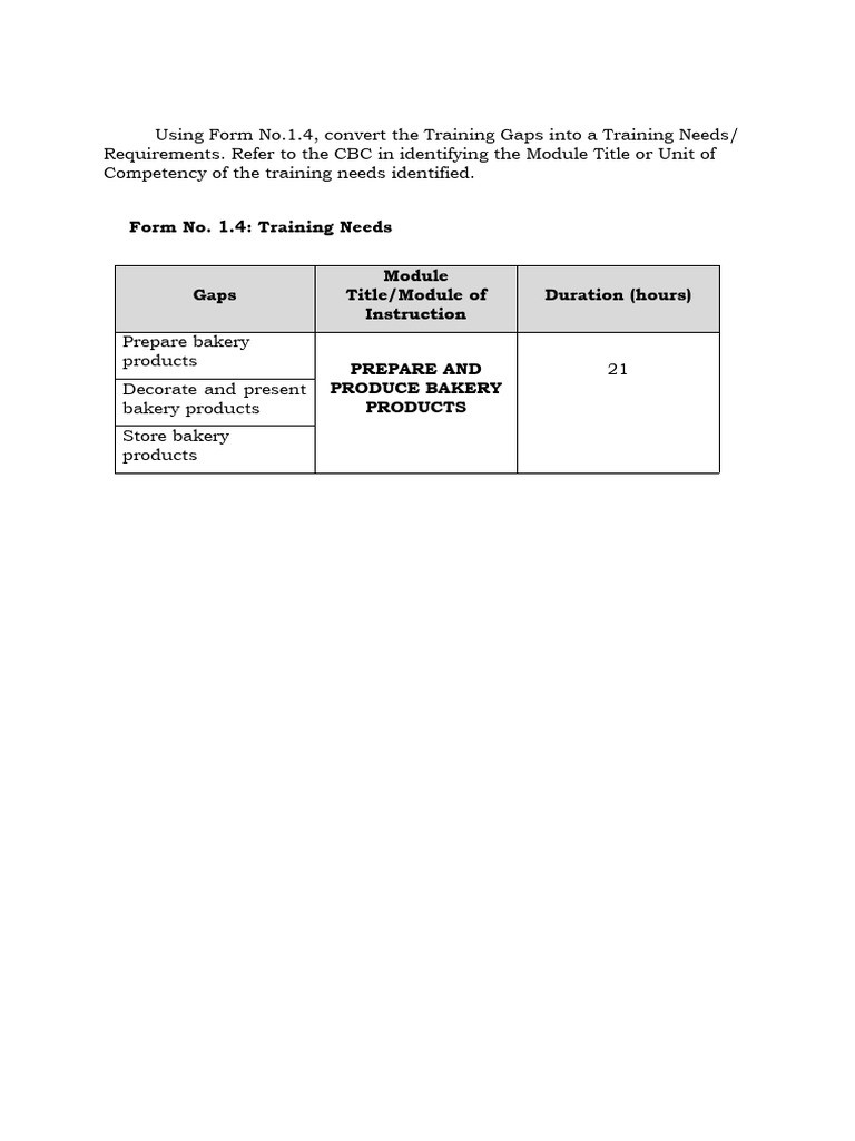 Form 4. Training Needs | PDF | Business | Finance & Money Management