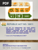 RA 10611 or The Food Safety Act of 2013 | PDF | Food Safety | Foods