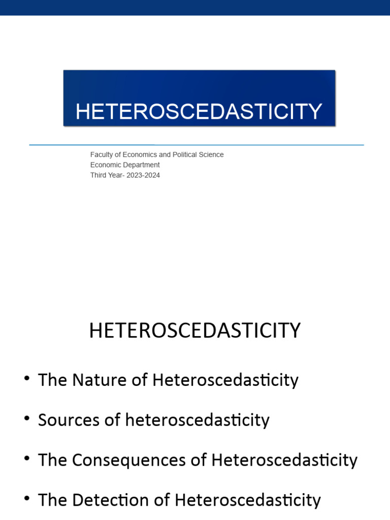 Heteroscedasticity.2024 (1) | PDF | Ordinary Least Squares | Errors And Residuals