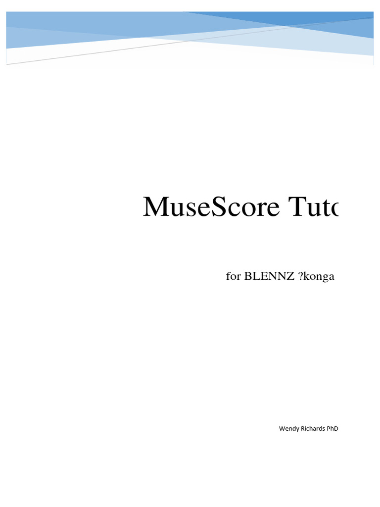 MuseScore Tutorial2 | PDF | Computer Keyboard | Keyboard Shortcut