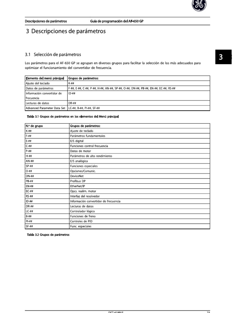 Parametros Af650 GP | PDF