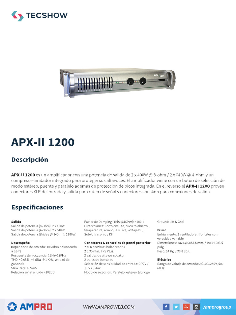 Manual Apx-II 1200 | PDF
