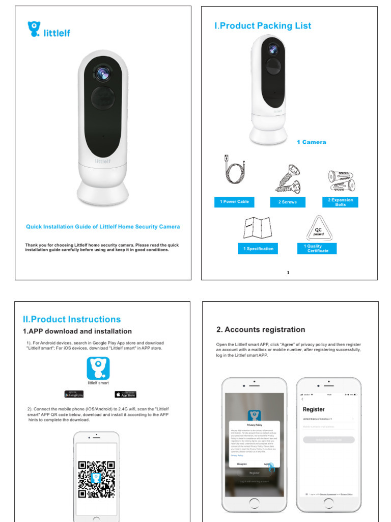 Littlelf Home Security Camera Installation Guide - 2023 05 09 | Download Free PDF | Mobile App ...