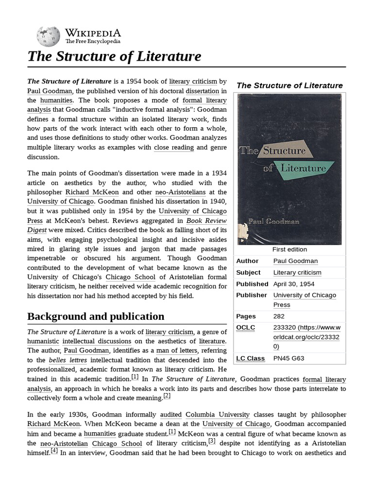 The Structure of Literature | PDF