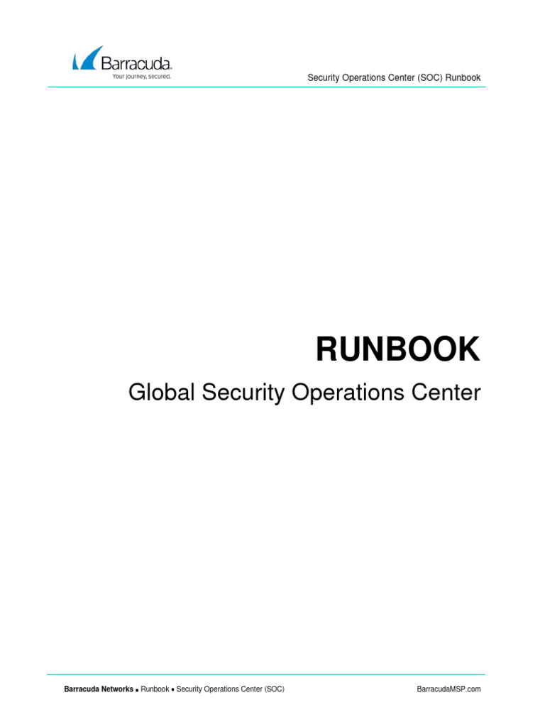 BMSP SC Soc Runbook | PDF | Security | Computer Security
