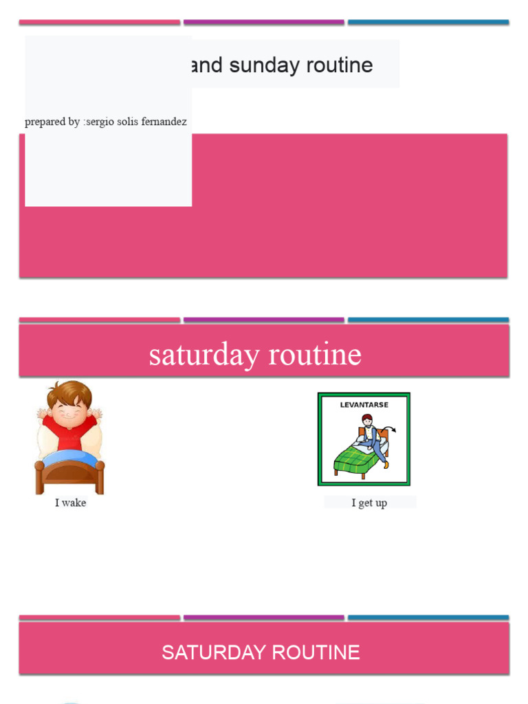 My Weekend Routine: Saturday & Sunday | PDF