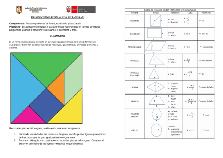 Ficha Sesion 16 Tangram | PDF
