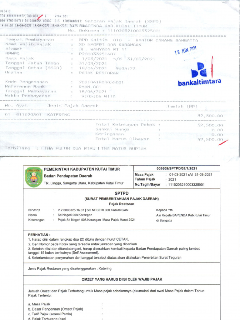 Bukti Pembayaran Pajak 2 | PDF