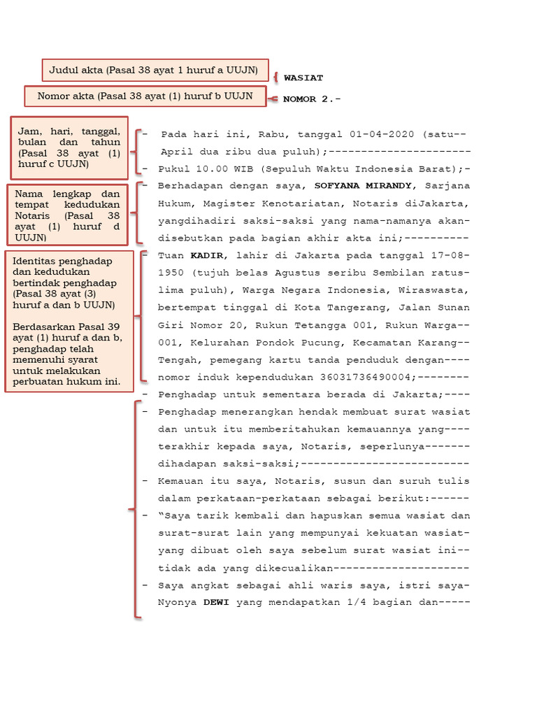 Akta - Wasiat - Umum Kelompok | PDF
