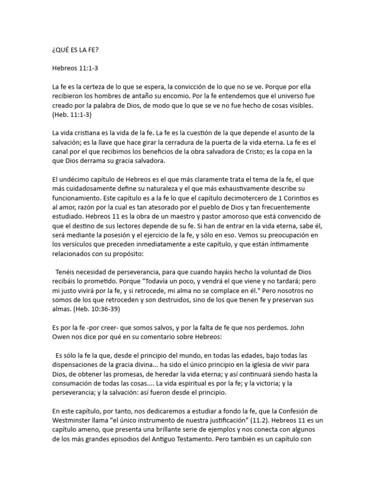 Qué Es La Fe | PDF | Fe | Cristo (título)