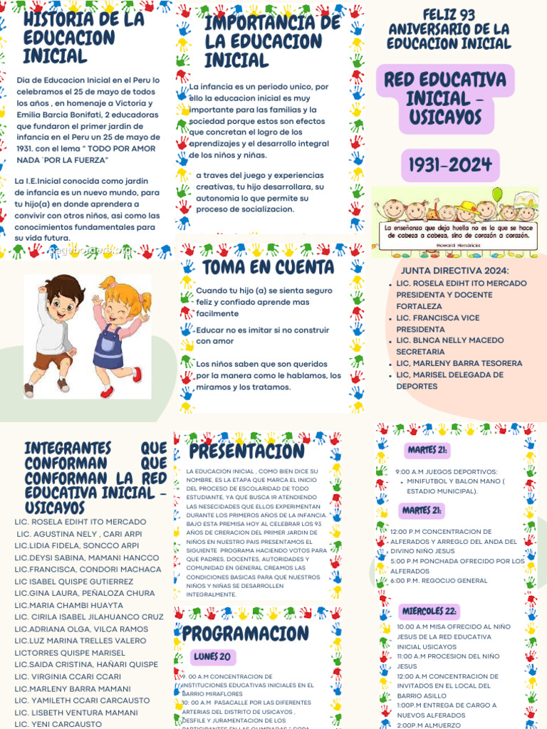 Folleto Tríptico Incial | PDF | Educación de la primera infancia ...
