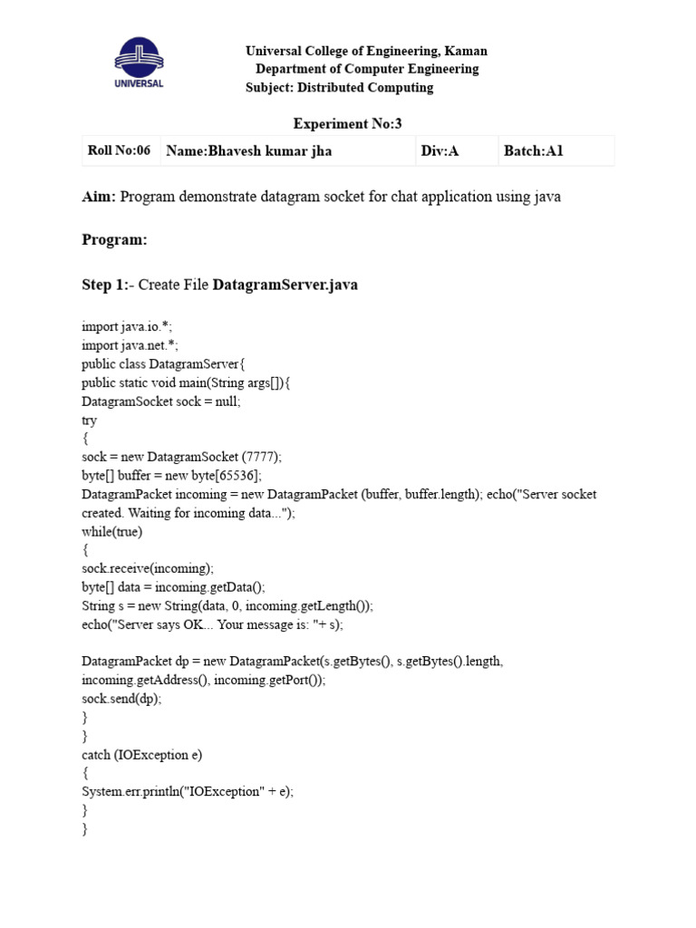 DC Experiment No 03 Bhavesh Jha Roll No-06 | PDF | String (Computer ...