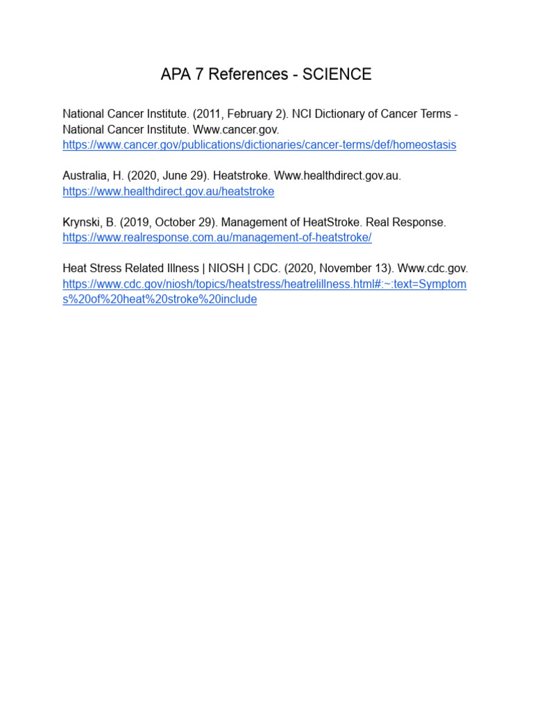 Apa 7 References - Science | PDF | Social Science
