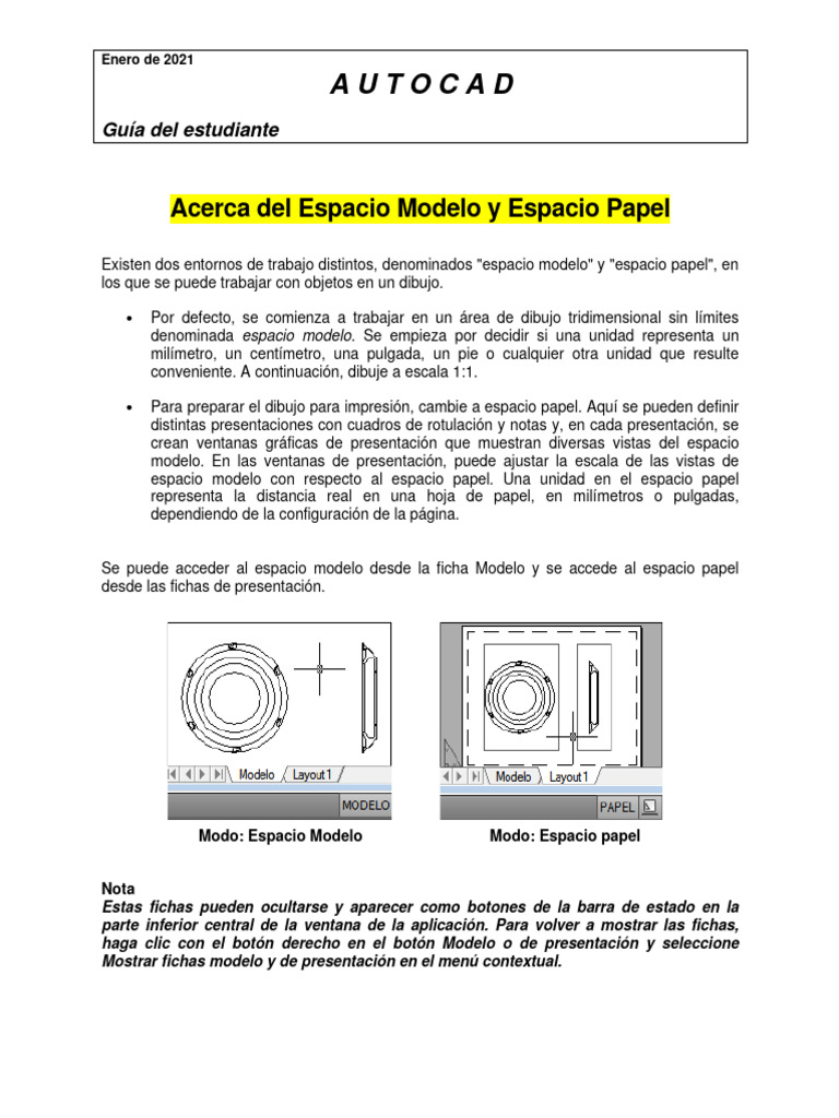Acerca Del Espacio Modelo y Espacio Papel | PDF | Ventana (informática ...