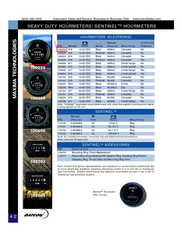 Hour Meter_Datcon | Download Free PDF | Vehicles | Manufactured Goods