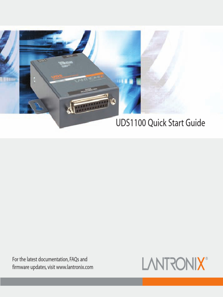 Uds1100 QS | PDF | Ip Address | Computer Network